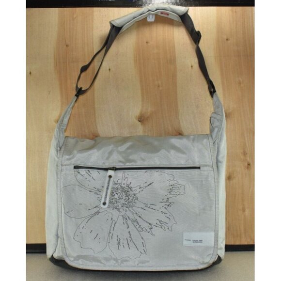Golla Amena | Bags | Golla Amena Laptop Bag Light Grey Floral Crossbody ...